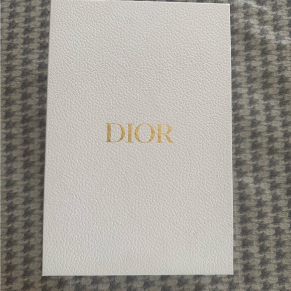 Dior | Shoes | Dior Textured White Card With Gold Accents | Poshmark